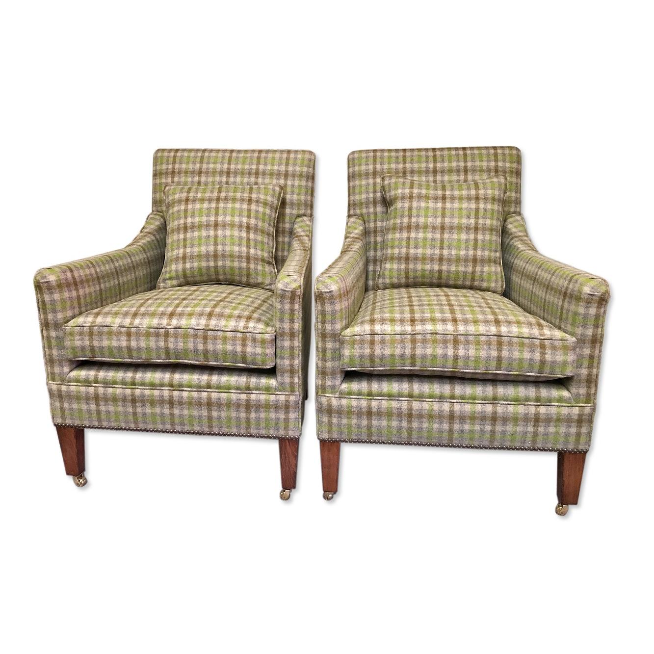 Edwardian Style Chair : Pair New Hand Made Edwardian Arm Chairs