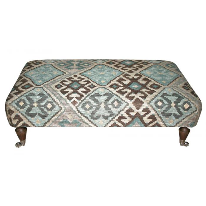 Large Footstools : Blue Kilim Footstool