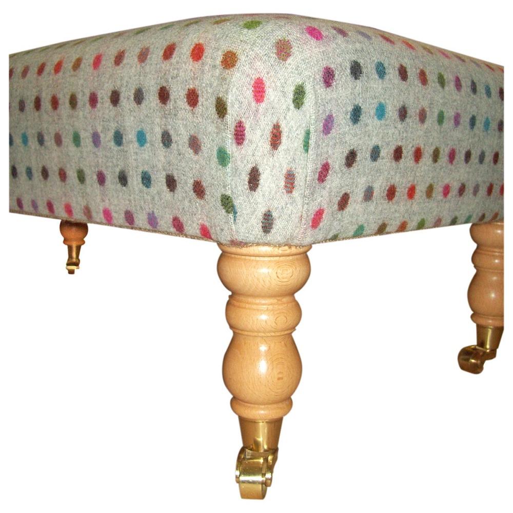 Moons Wool Multi Spot Footstool