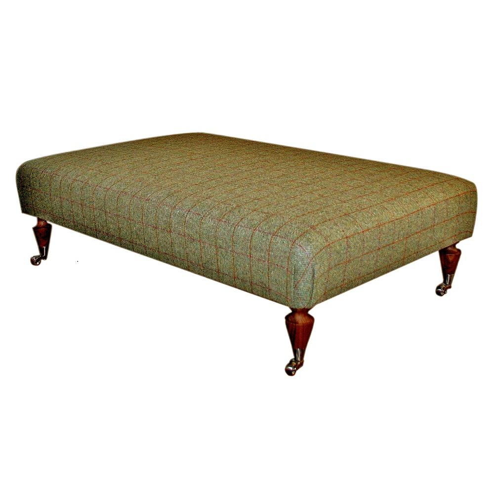 Large Footstools : Large Harris Tweed Footstool